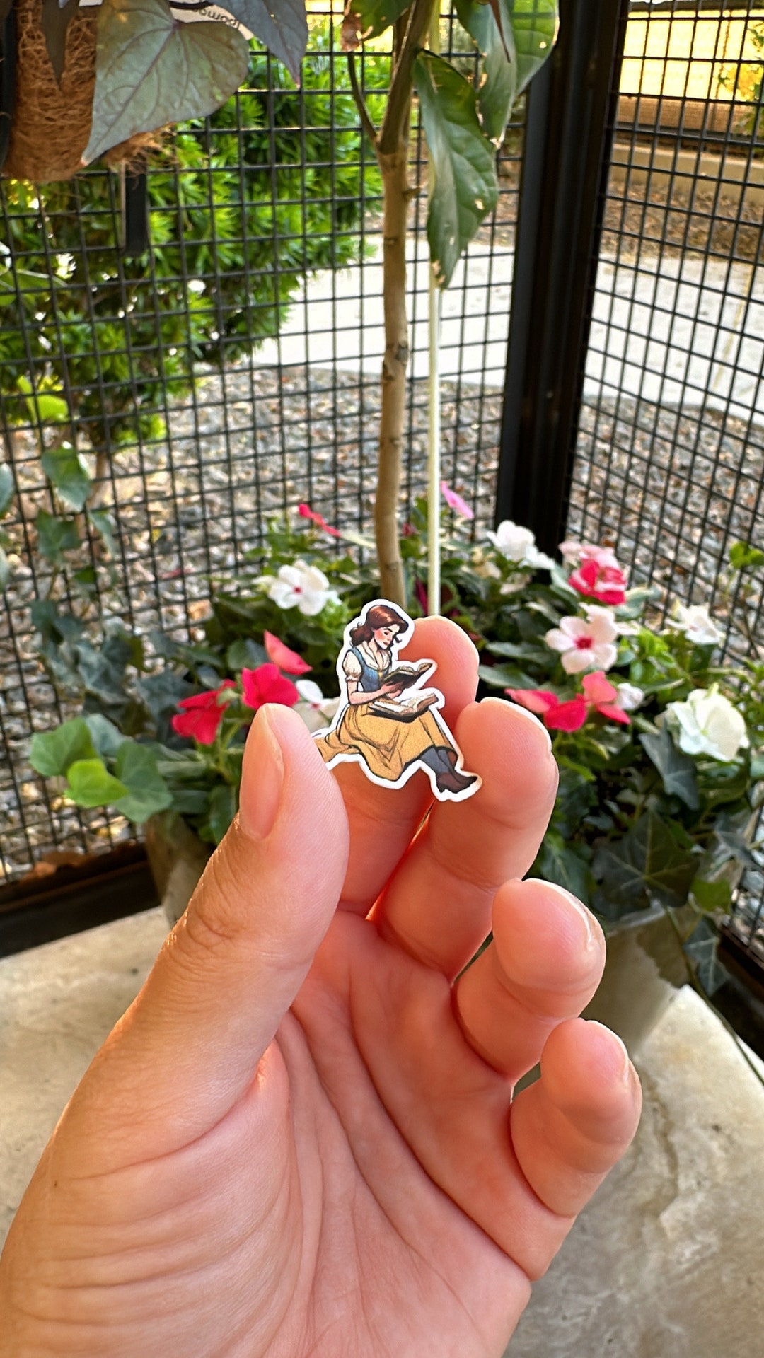 Belle Reading Sticker, Funny Sticker, Kindle Sticker, Tiny Sticker ...