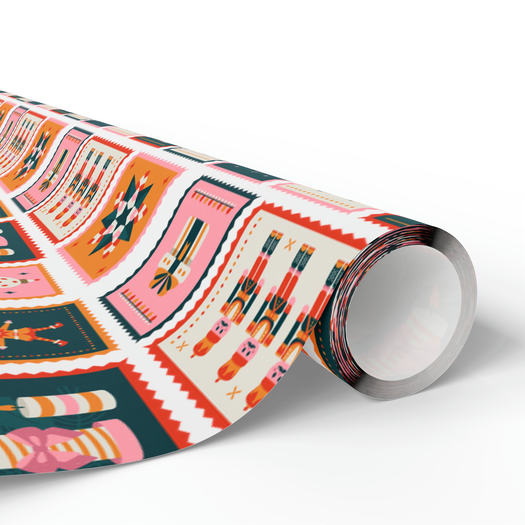 Vintage Christmas Postage Stamps Wrapping Paper - Etsy