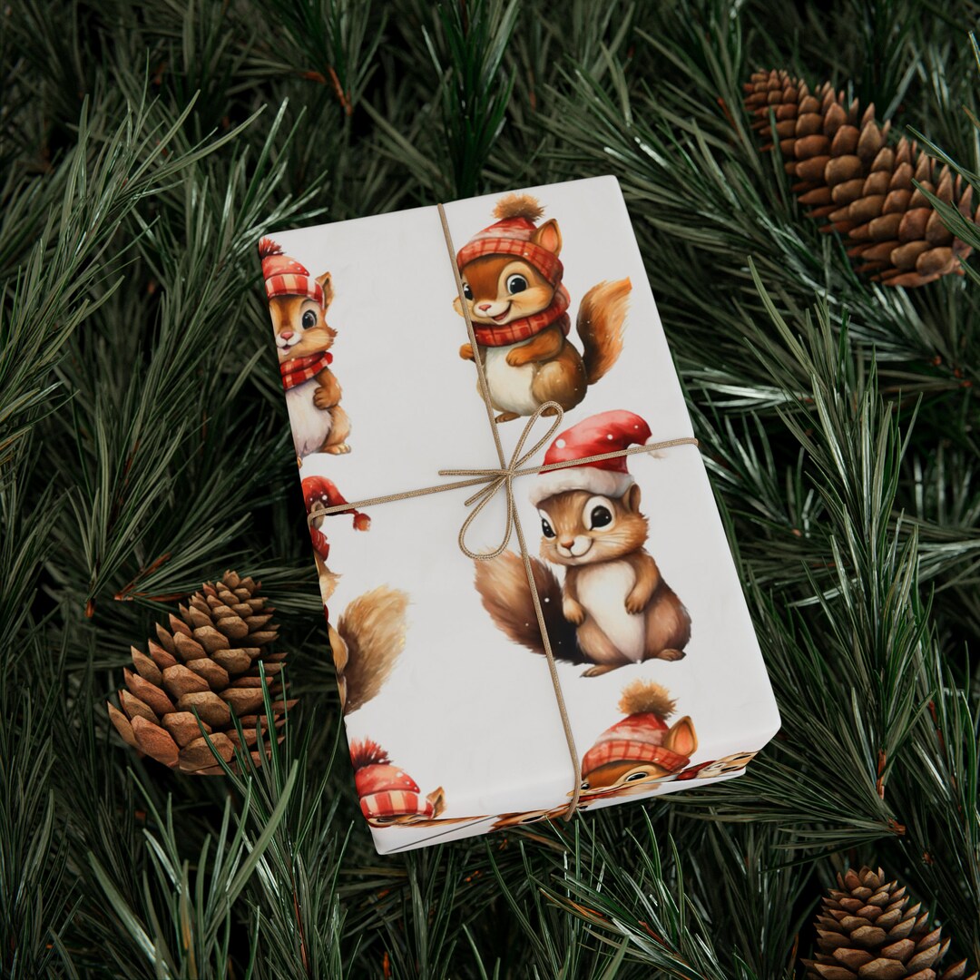 Squirrel Wrapping Paper, Funny Wrapping Paper, Wrapping Paper Roll ...