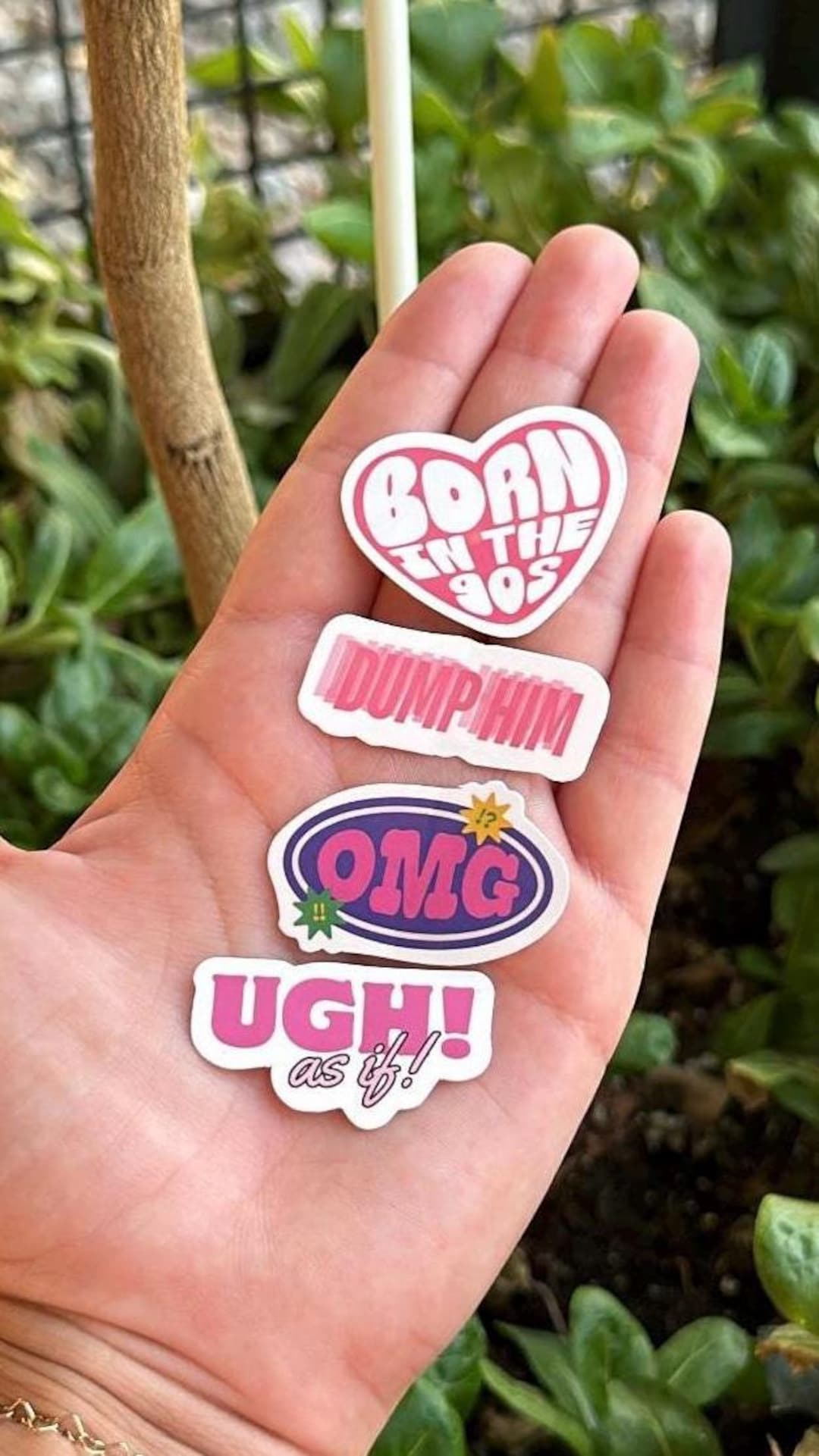Y2K Sayings Stickers “omg” Sticker, “DUMP HIM!” Sticker, “UGH as If ...