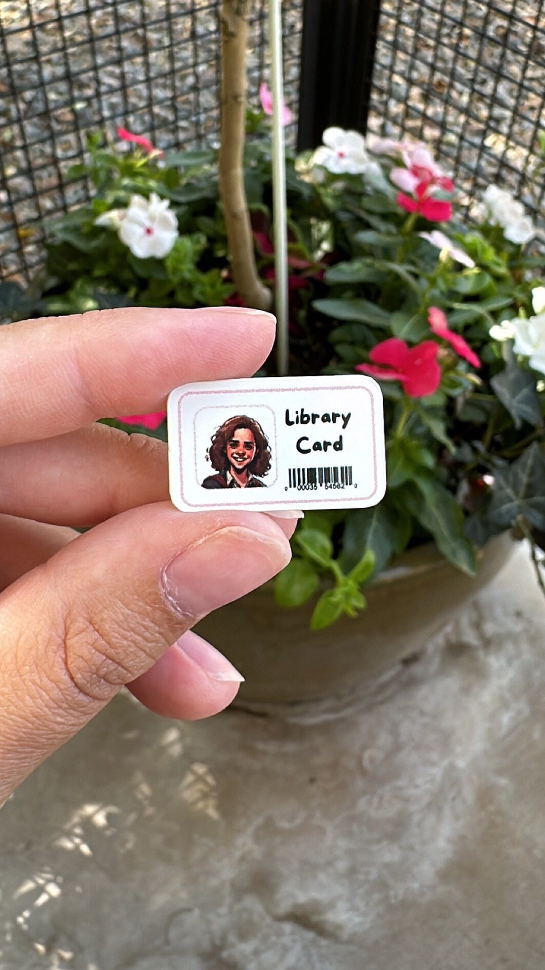 Hermione Library Card Sticker, Funny Sticker, Kindle Sticker, Tiny ...