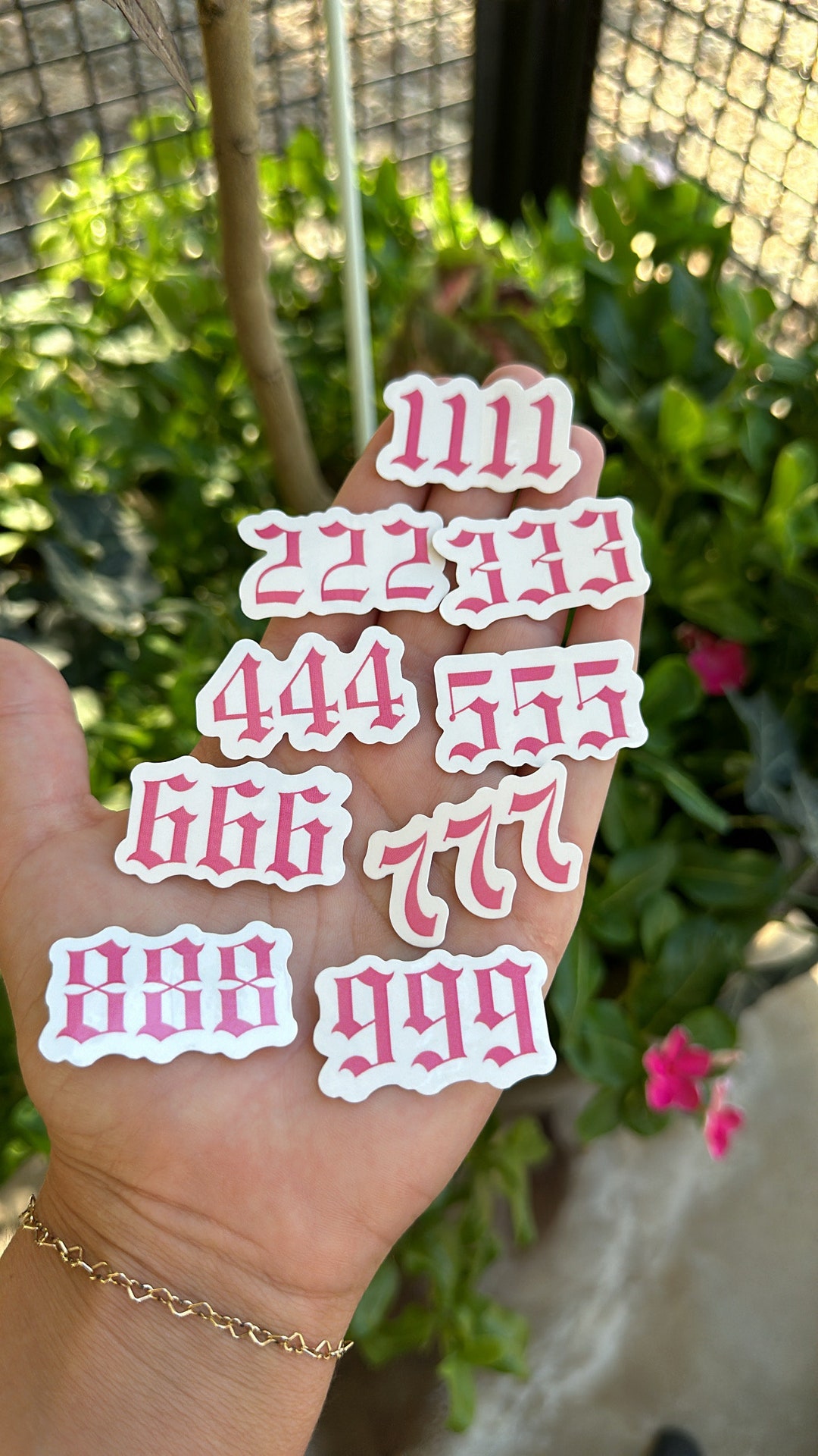 Angel Number Sticker, 0000, 000, 1111, 111, 222, 333, 444, 555, 666 ...