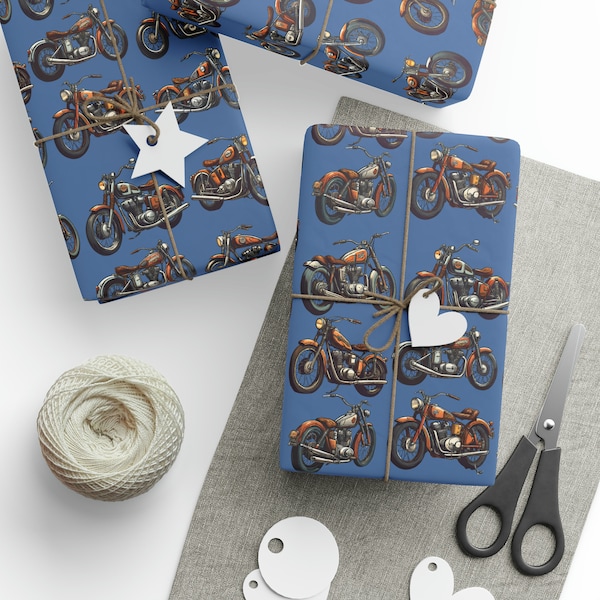 Motorcycle Wrapping Paper - Etsy