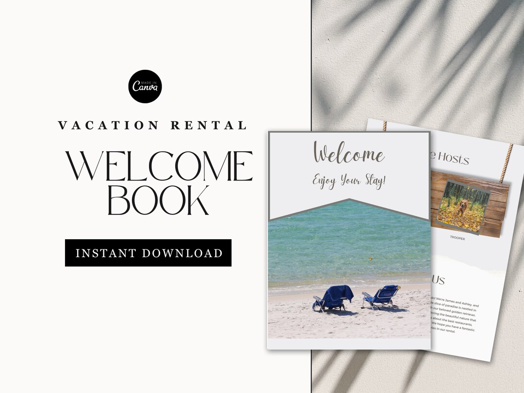 Vacation Rental Welcome Book, Beach Rental Welcome Book, Welcome Book ...