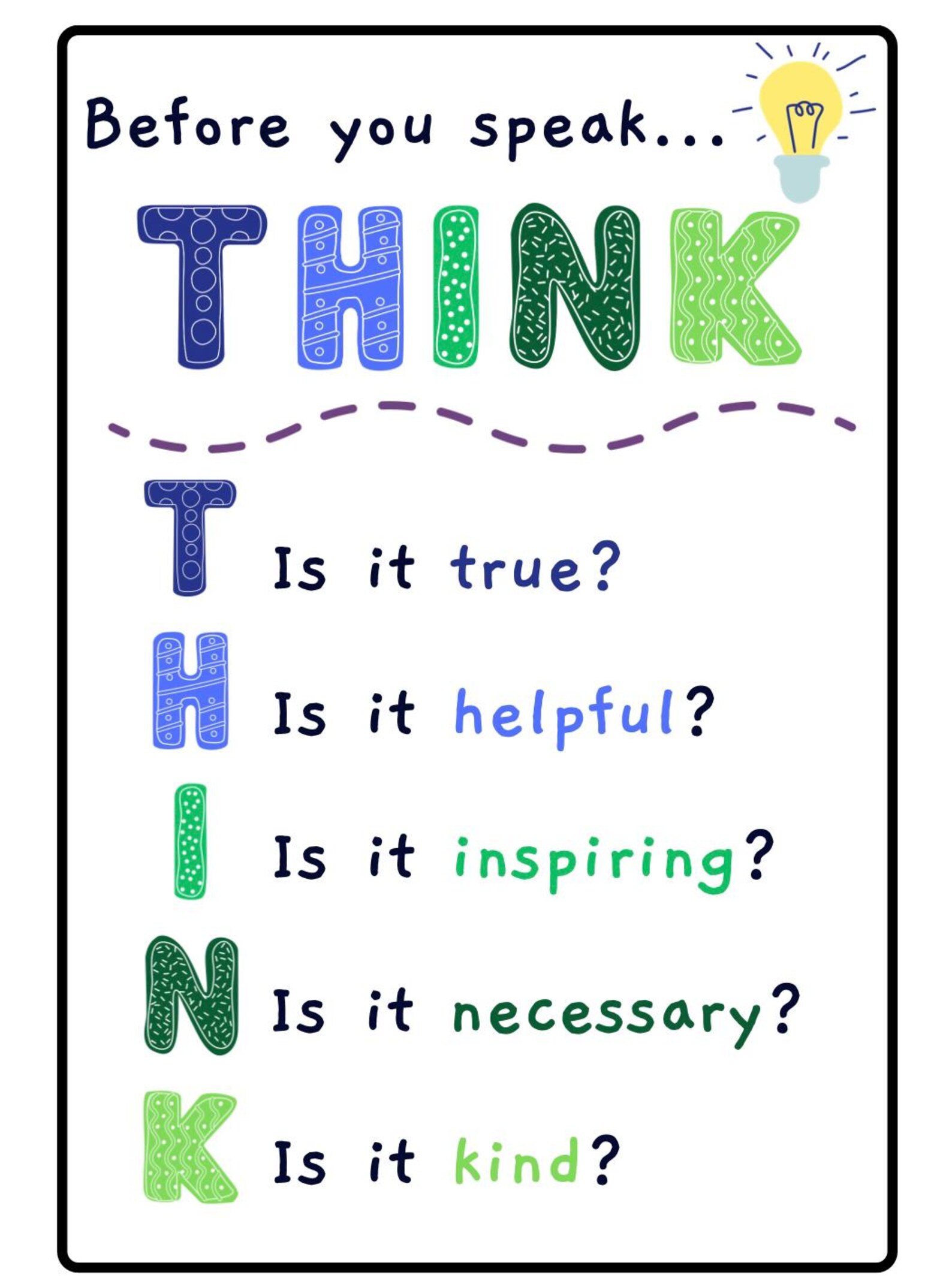Kind Poster for Classroom or Office - Etsy
