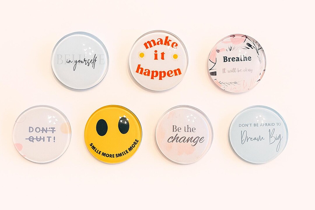 Personalized Glass Magnets 1" - Etsy