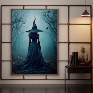 Surreal Witch Art Halloween,fall Decor, Witch Ai Prints, Ai Created, Ai ...