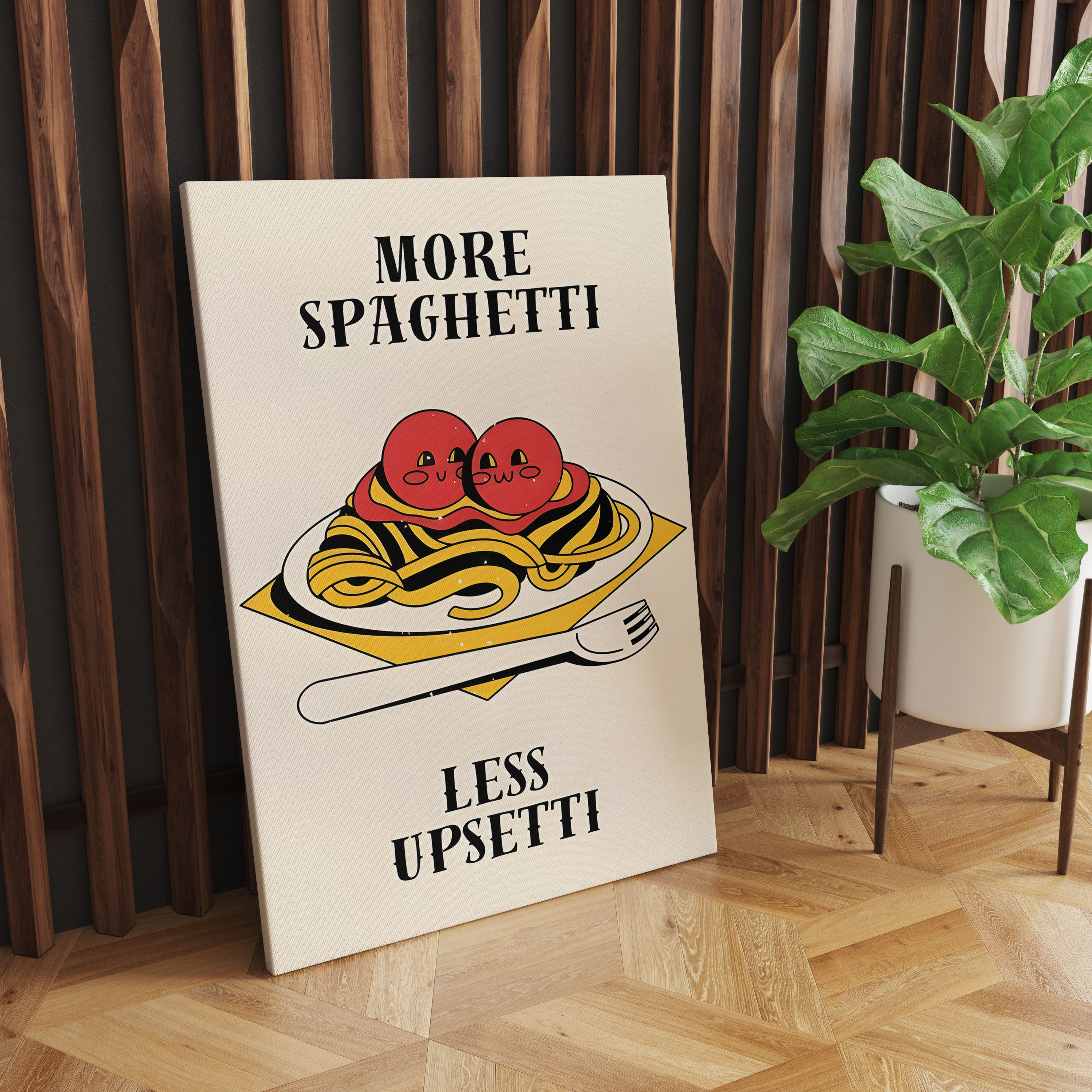Spaghetti Wall Print, Retro Kitchen Wall Decor, Pasta Print, Spaghetti ...
