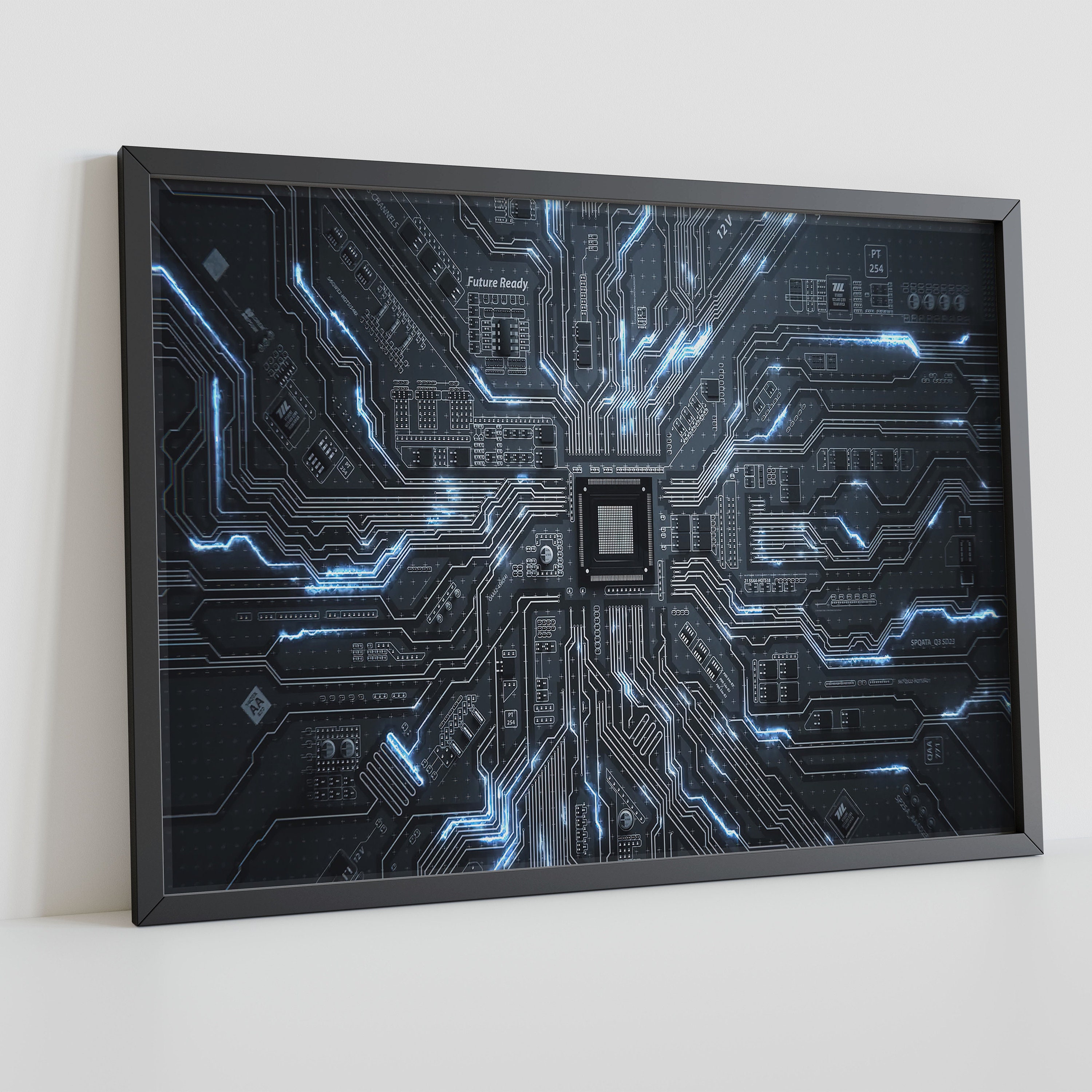 Computer Science Wall Decor, Electronic Wall Art, Extra Large Canvas ...