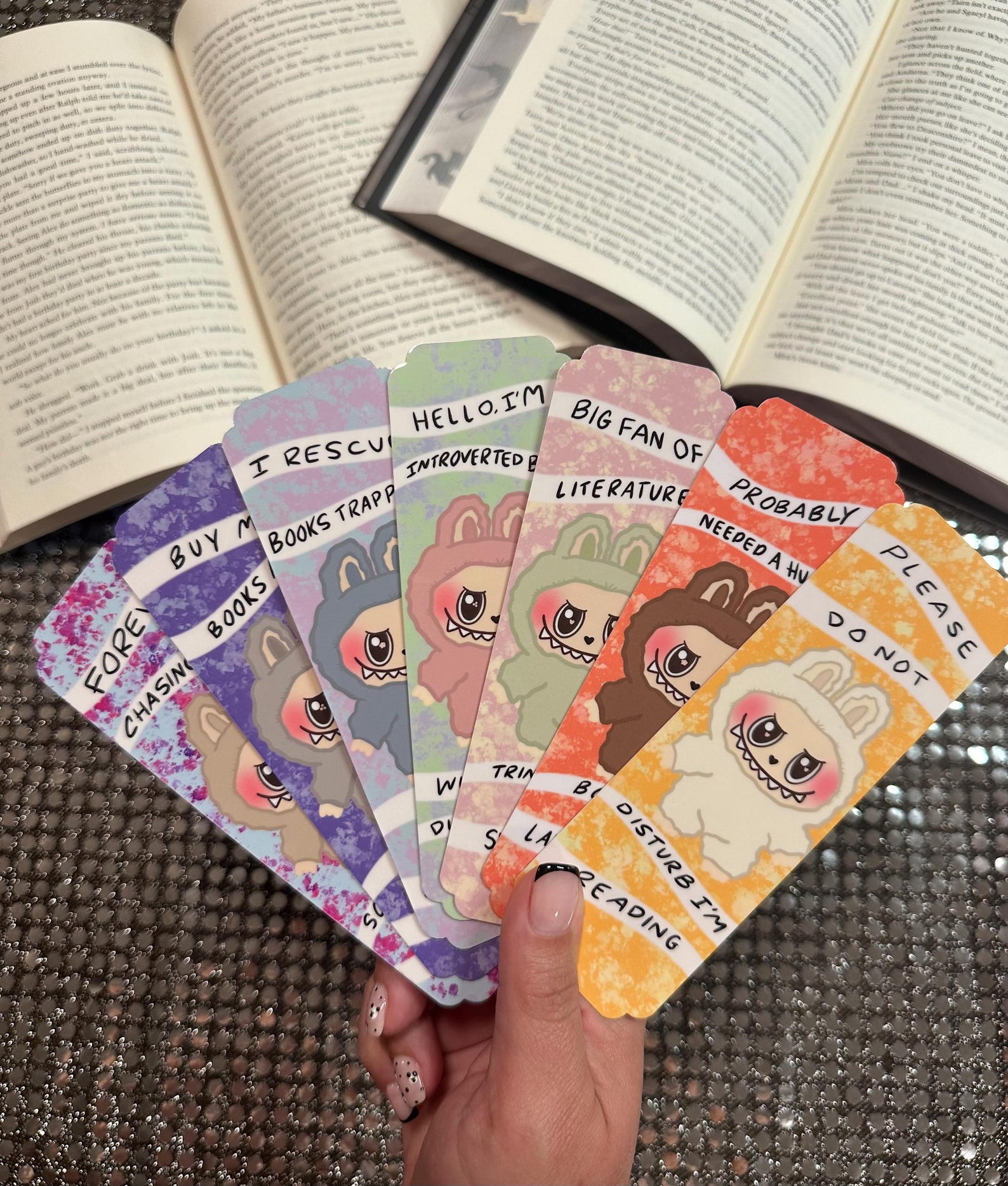 Labubu Inspired Blind Bag Bookmark - Glossy Paper and Laminated ...