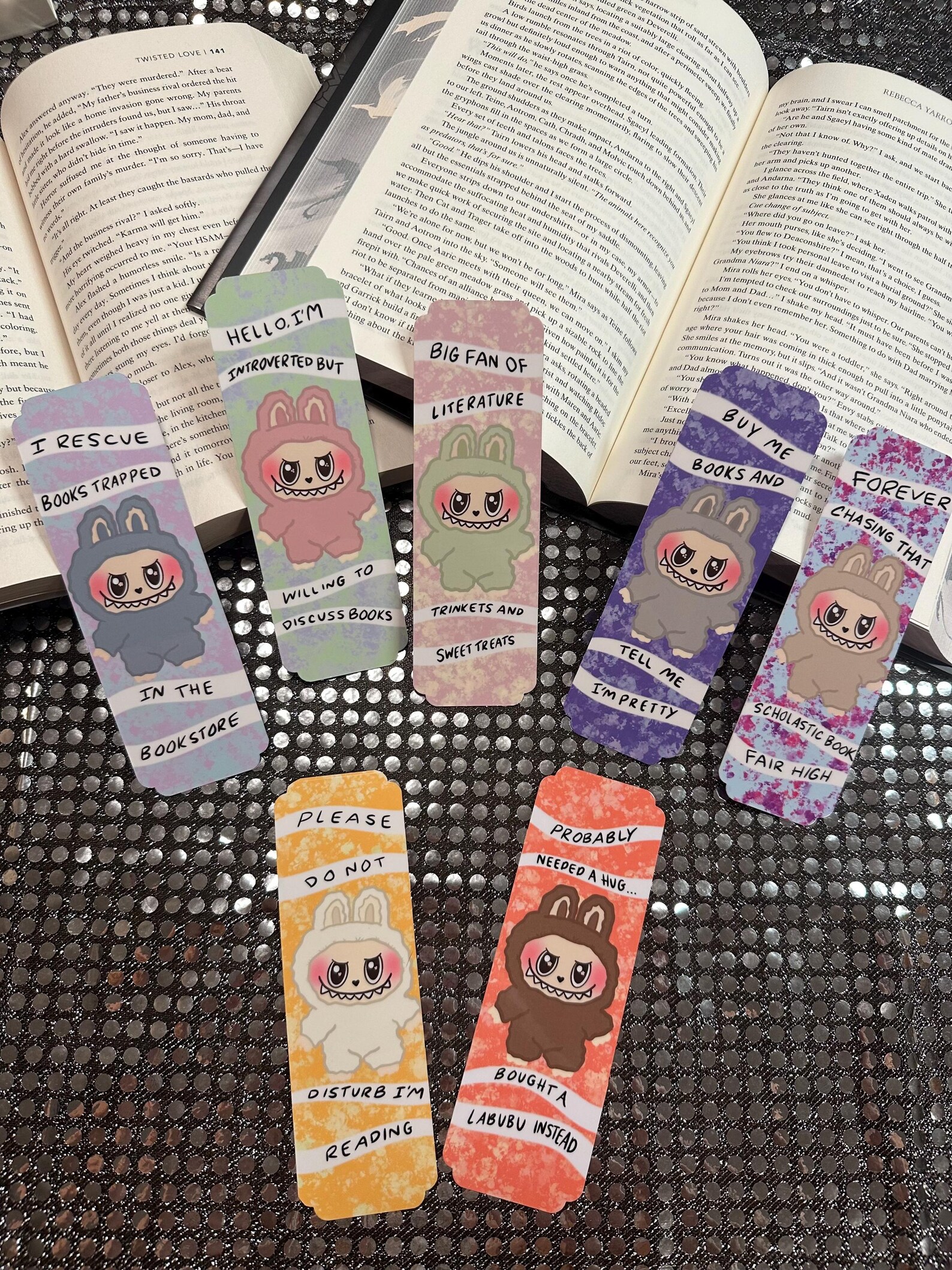 Labubu Inspired Blind Bag Bookmark - Glossy Paper and Laminated ...
