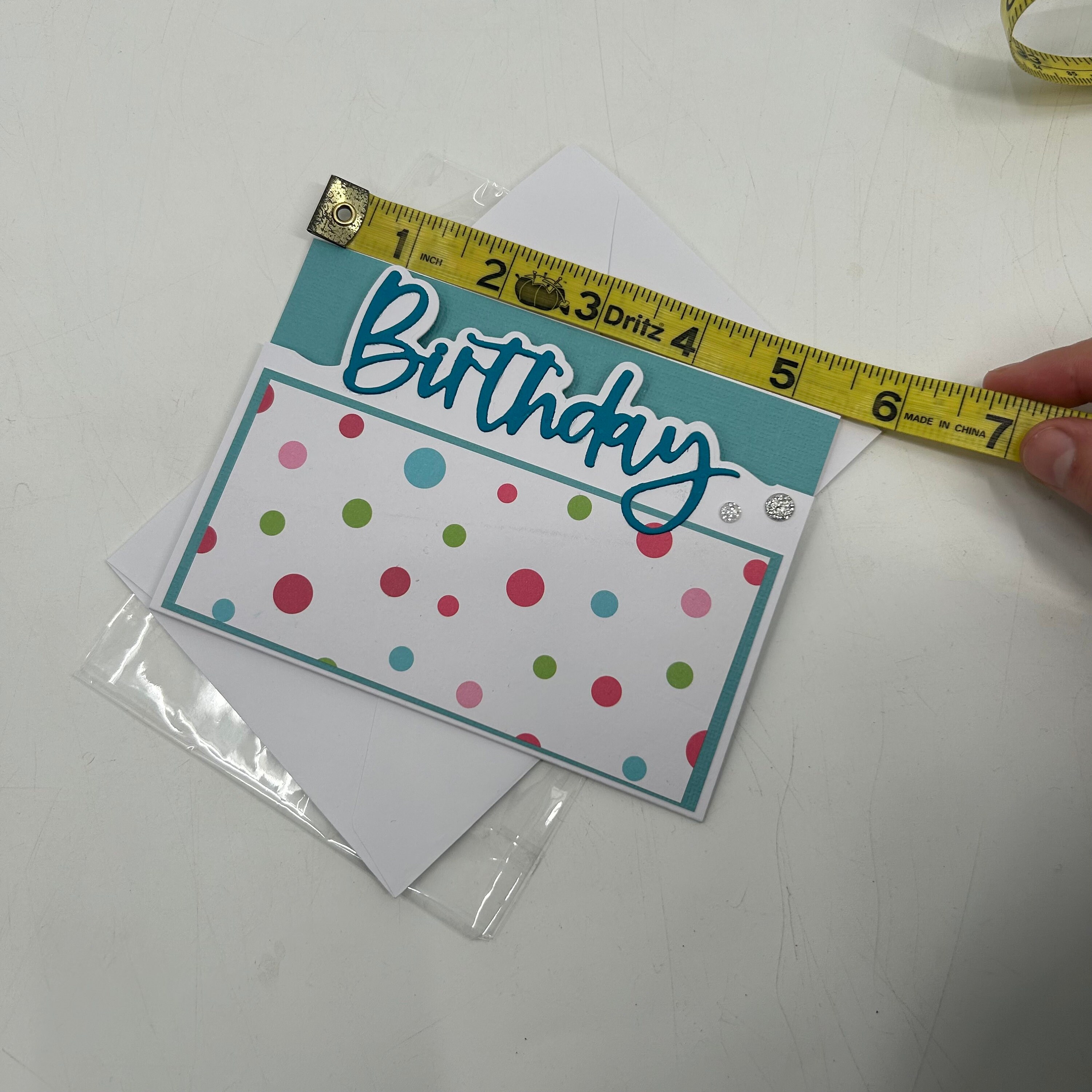 Blue Polka Dot Birthday Card - Etsy