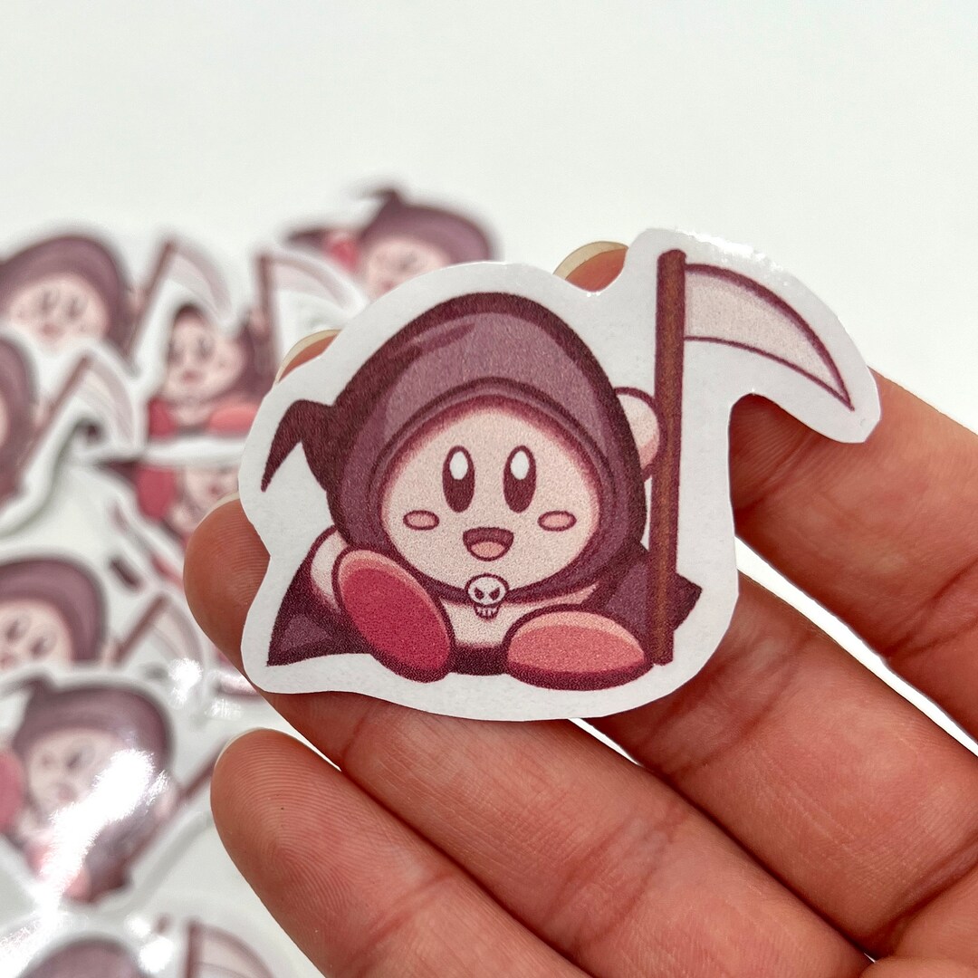 Grim Reaper Kirby Small Homemade Sticker - Etsy