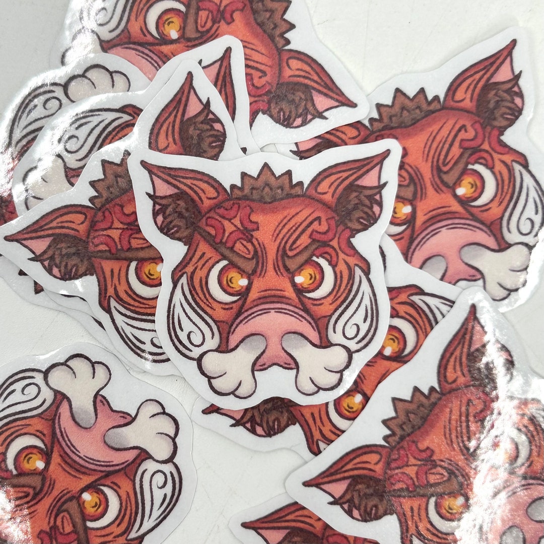 Angry Warthog Small Handmade Sticker - Etsy