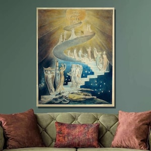 William Blake Jacob's Dream Canvas Art Print: Romanticism Wall Decor1 ...