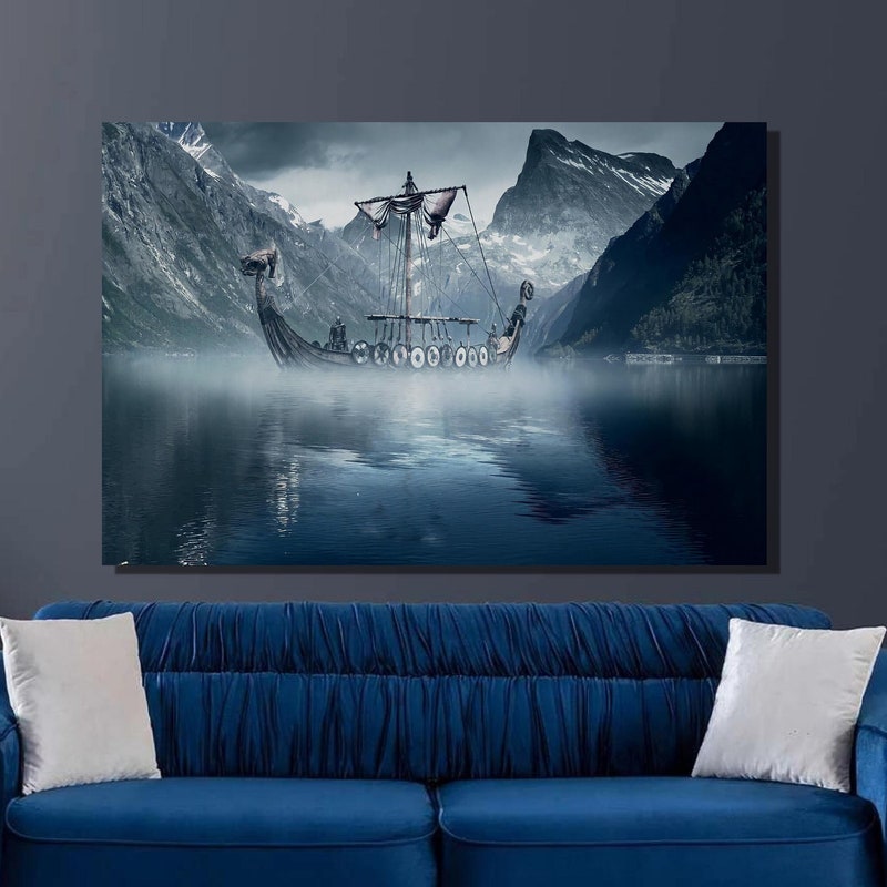 Vikings Ship Wall Art - Etsy UK