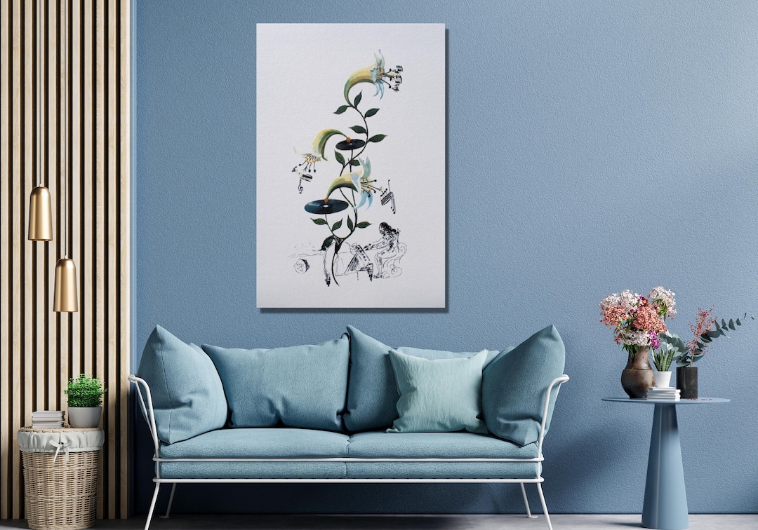 Salvador Dali,the Musical Lys Signed LITHOGRAPH Salvador Dali Canvas ...