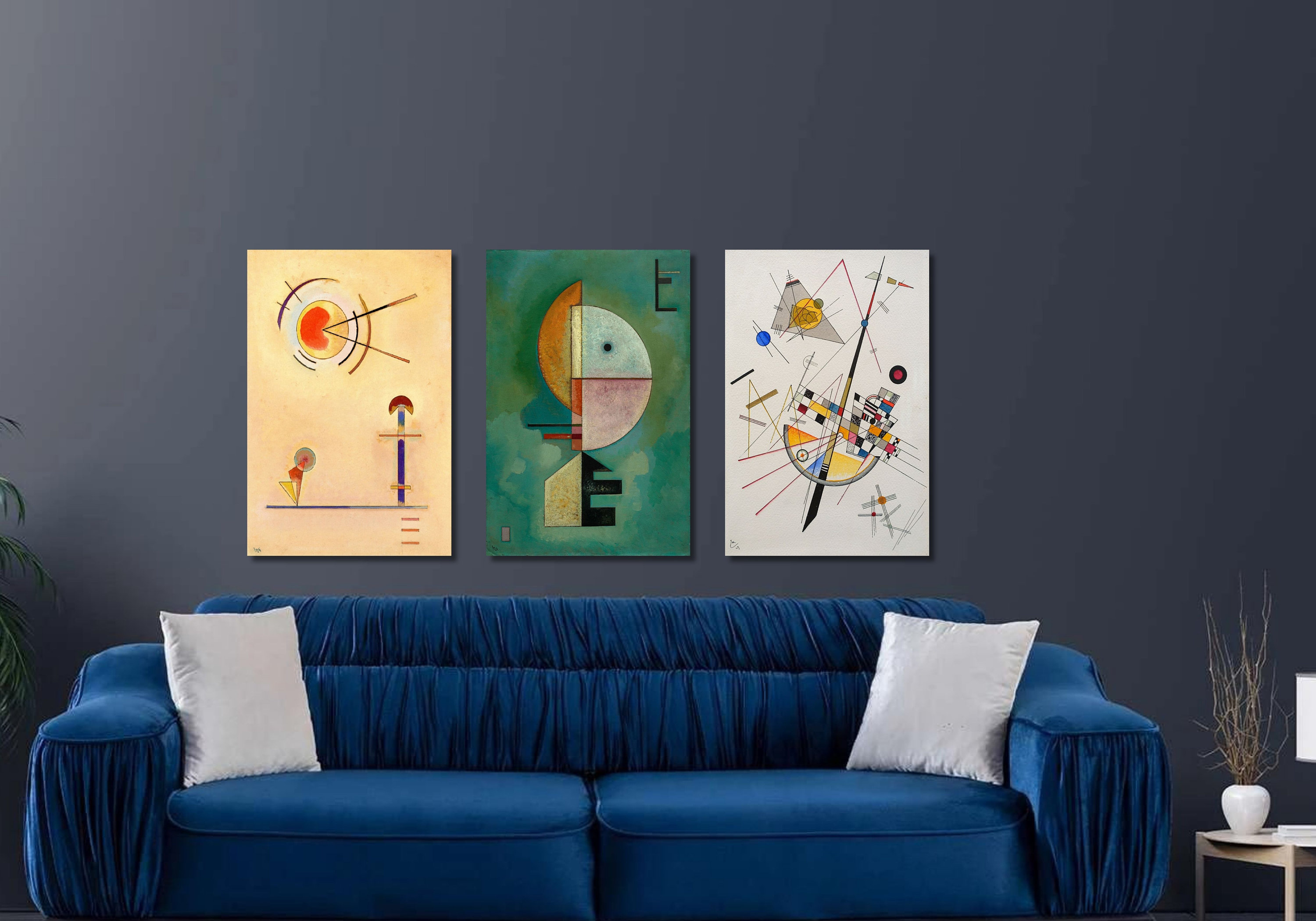Set of 3 Wassily Kandinsky Canvas Wall Art,wassily Kandinsky Paintings ...