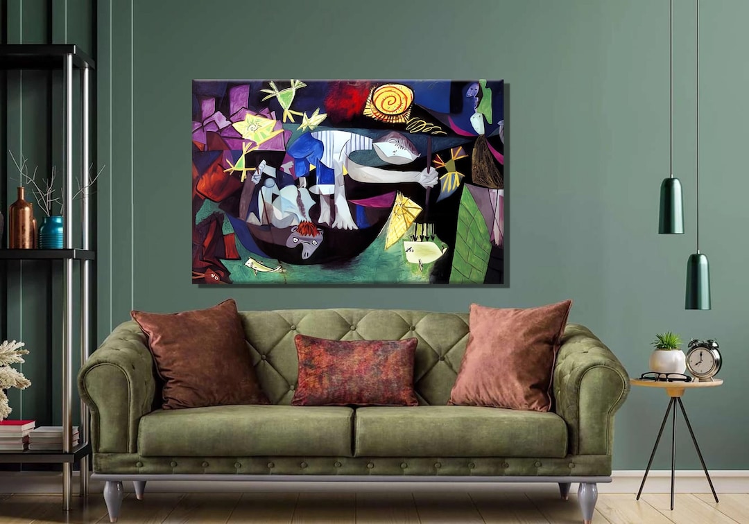 Pablo Picasso Night Fishing at Antibes Art Print, Pablo Picasso Canvas ...