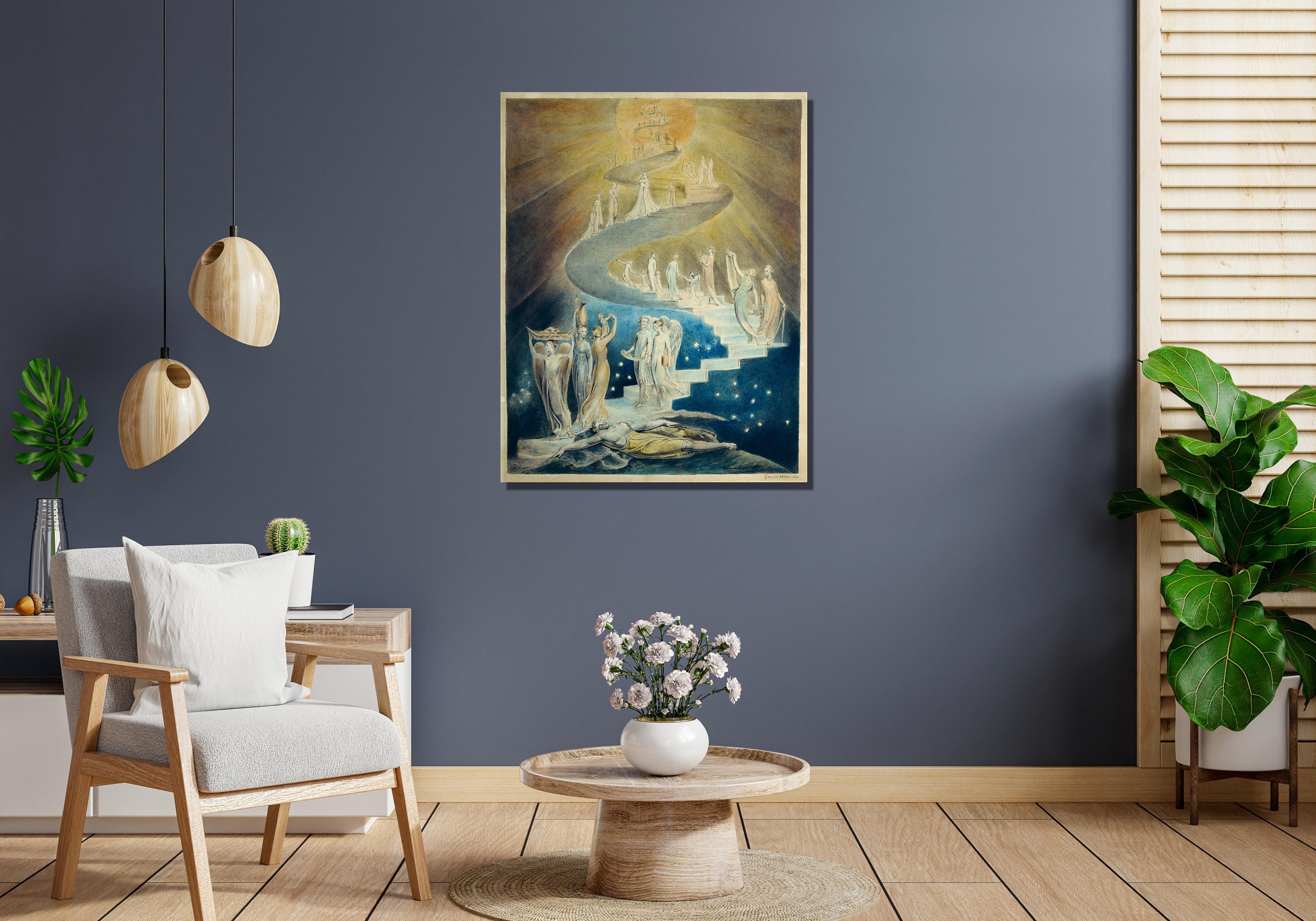 William Blake Jacob's Dream Art Print, William Blake Canvas Wall Art ...
