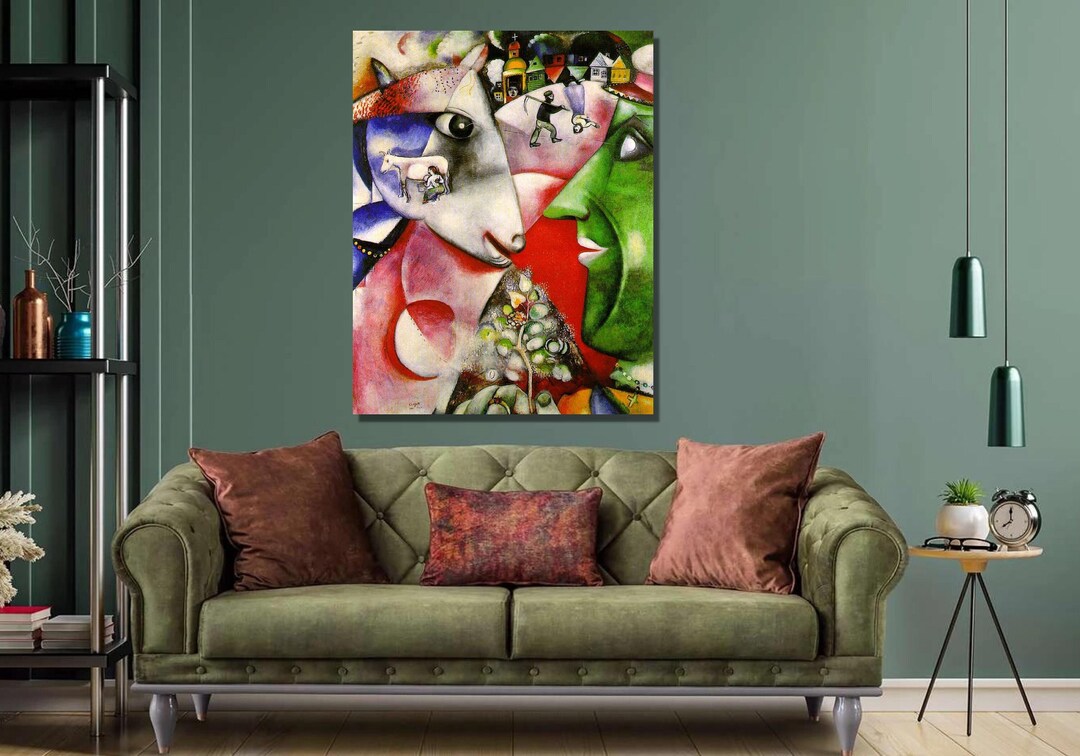 Marc Chagall Canvas Wall Art,marc Chagall I and the Village Art Print ...