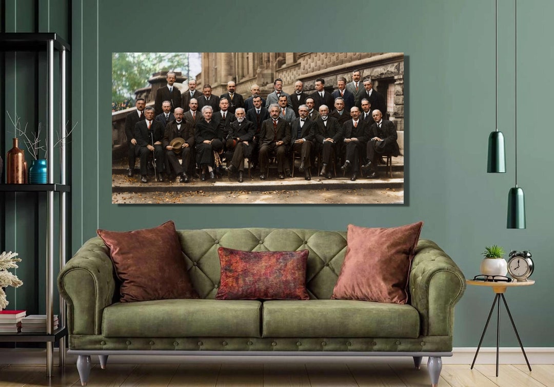 Solvay Conference 1927 Canvas Wall Art,albert Einstein, Marie Curie ...