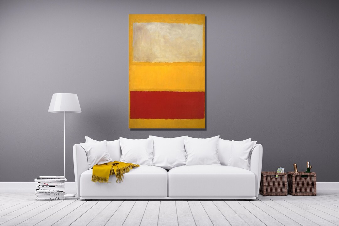 Mark Rothko No. 13 (white, Red on Yellow) Art Print,canvas Wall Art ...