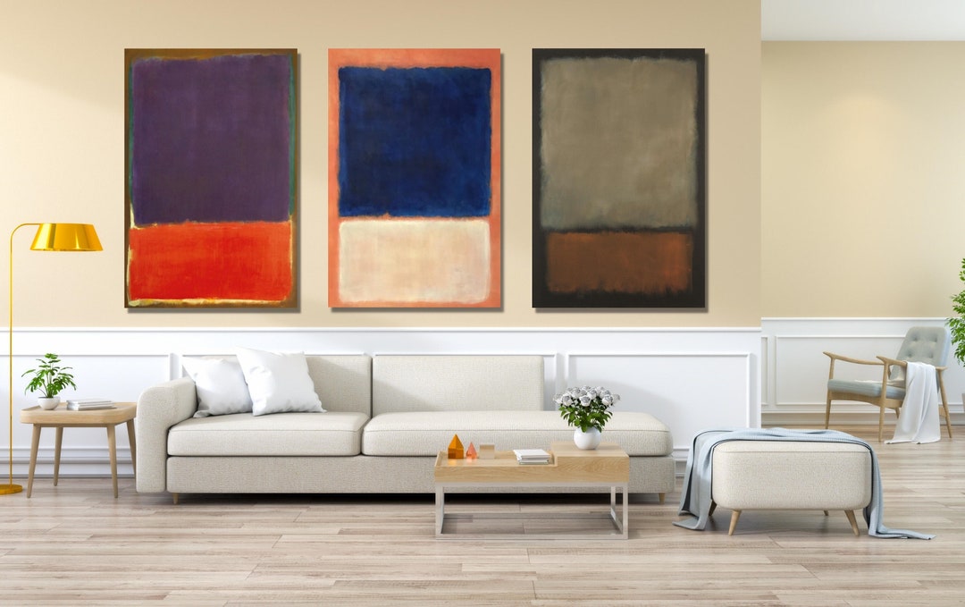 Set of 3 Mark Rothko Canvas Wall Art Print,modern Wall Art,rothko Wall ...
