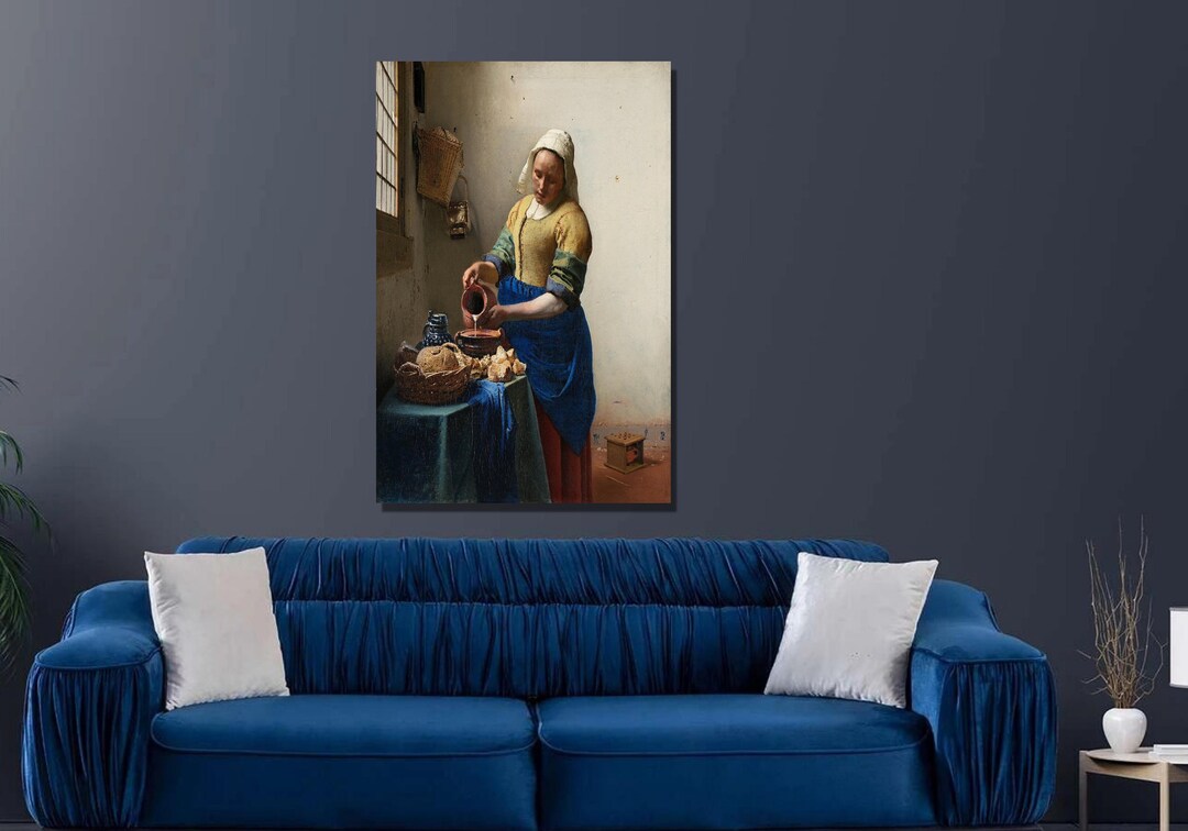 Johannes Vermeer the Milkmaid Art Print, Johannes Vermeer Canvas ...