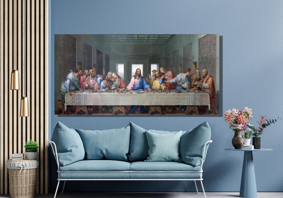 Leonardo Da Vinci the Last Supper Art Print, Da Vinci Canvas Wall Art ...