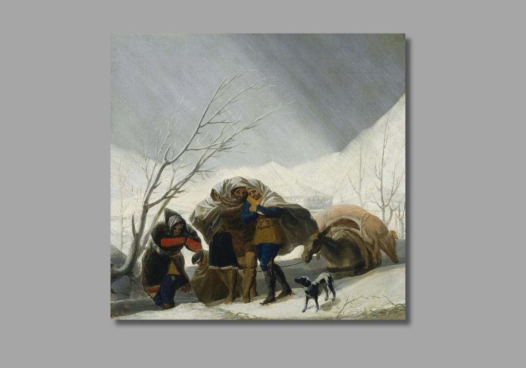 Francisco Goya , Winter Scene Canvas Print , Vintage Wall Art - Etsy