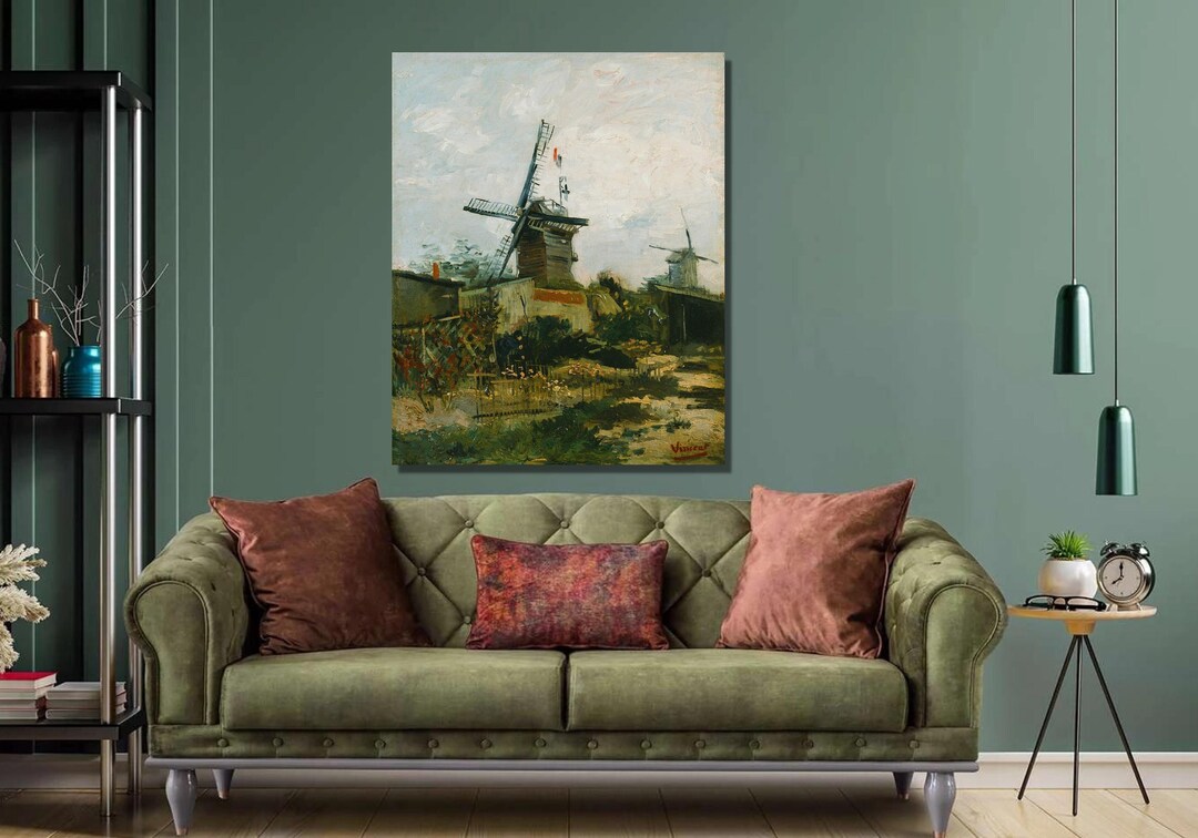 Vincent Van Gogh Windmills on Montmartre Art Print,van Gogh Canvas Wall ...
