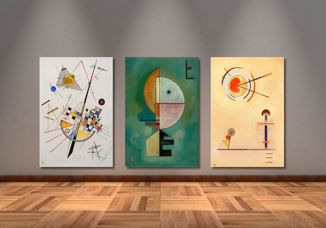 Set of 3 Wassily Kandinsky Canvas Wall Art,wassily Kandinsky Paintings ...