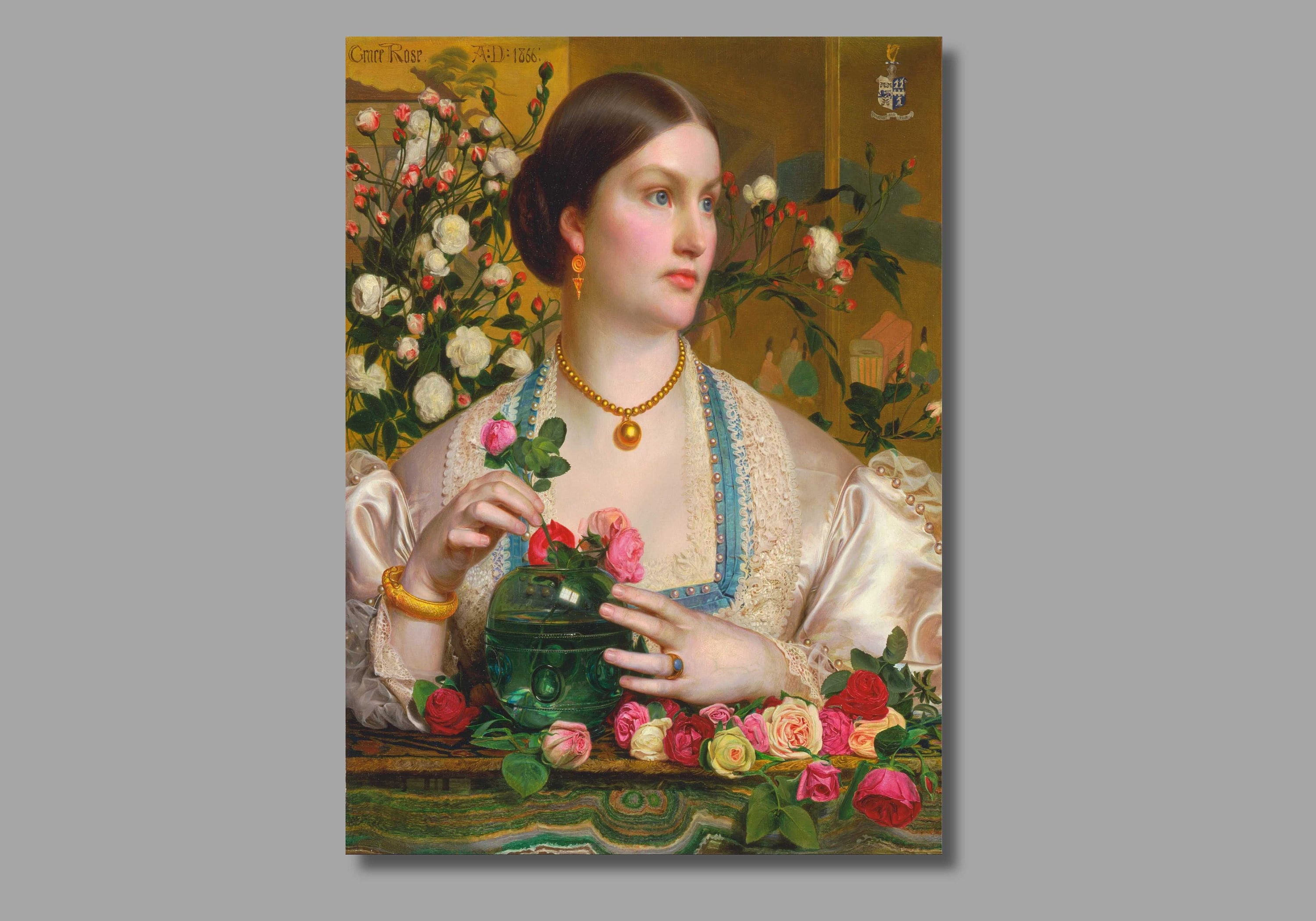 Frederick Sandys Grace Rose Art Print, Matte Canvas Wall Decor - Etsy