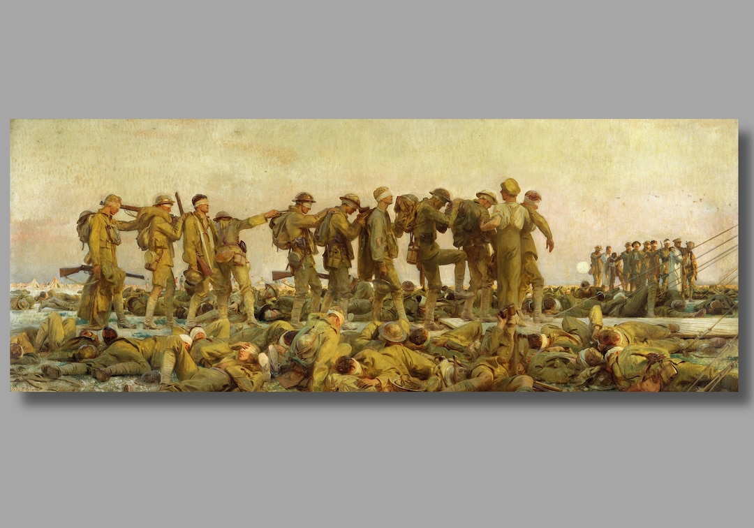 John Singer Sargent Gassed (1919) Art Print, John Singer Sargent Canvas ...