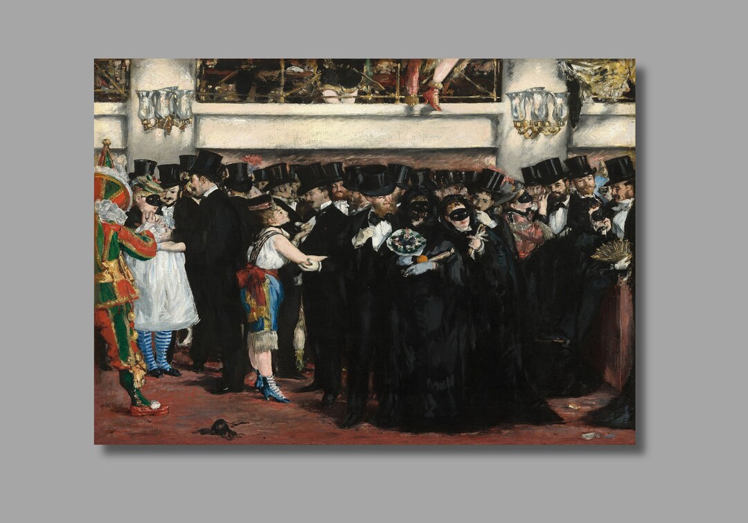 Edouard Manet Masked Ball Canvas Print, Opera House Wall Art - Etsy