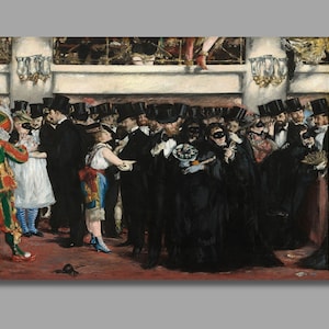 Edouard Manet Masked Ball at the Opera Art Print, Manet Canvas Wall Art ...