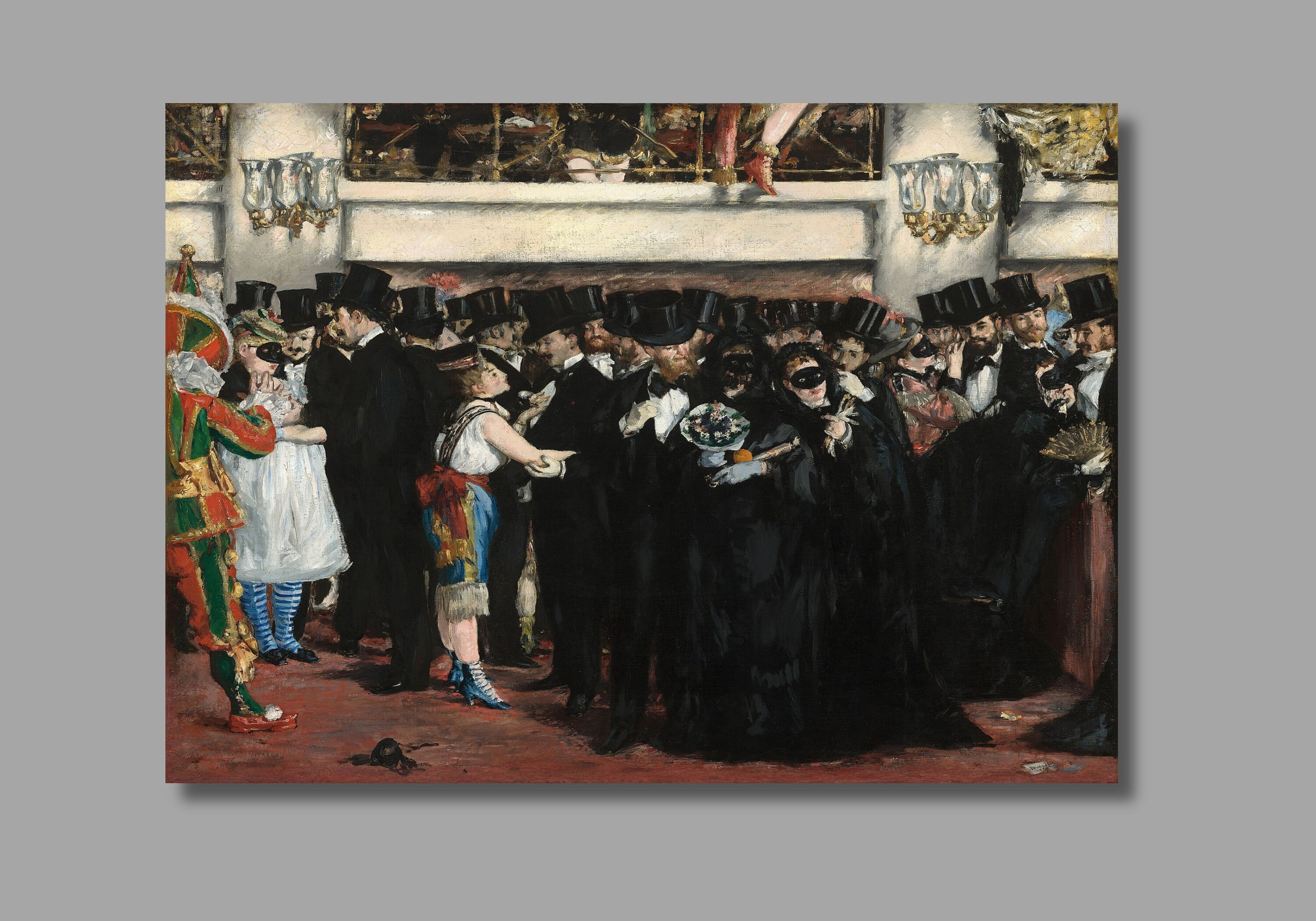 Edouard Manet Masked Ball Canvas Print, Opera House Wall Art - Etsy