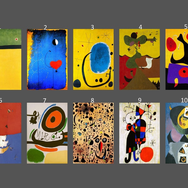 Joan Miro Print - Etsy