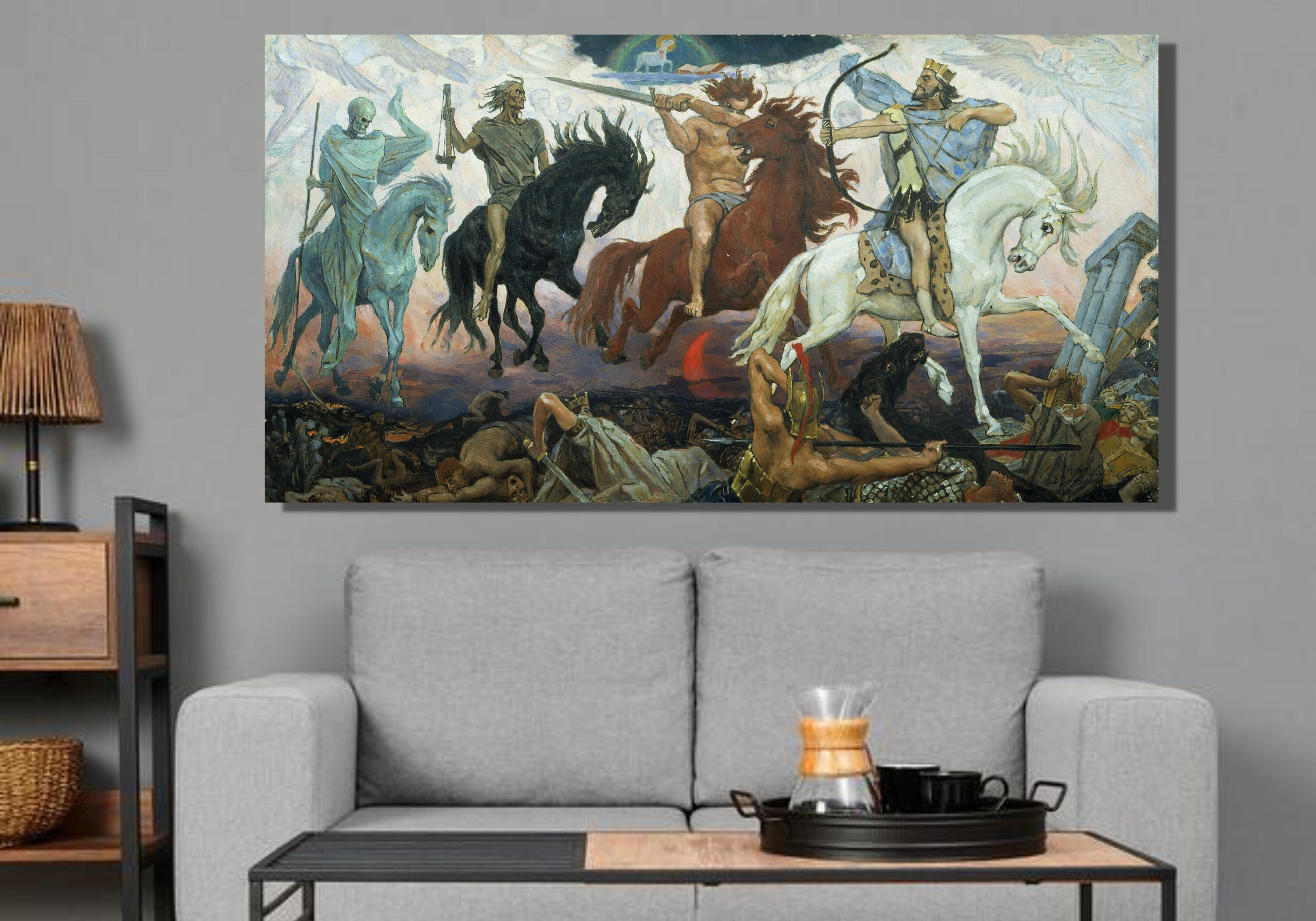 Four Horsemen of the Apocalypse Canvas Wall Art by Viktor Vasnetsov - Etsy