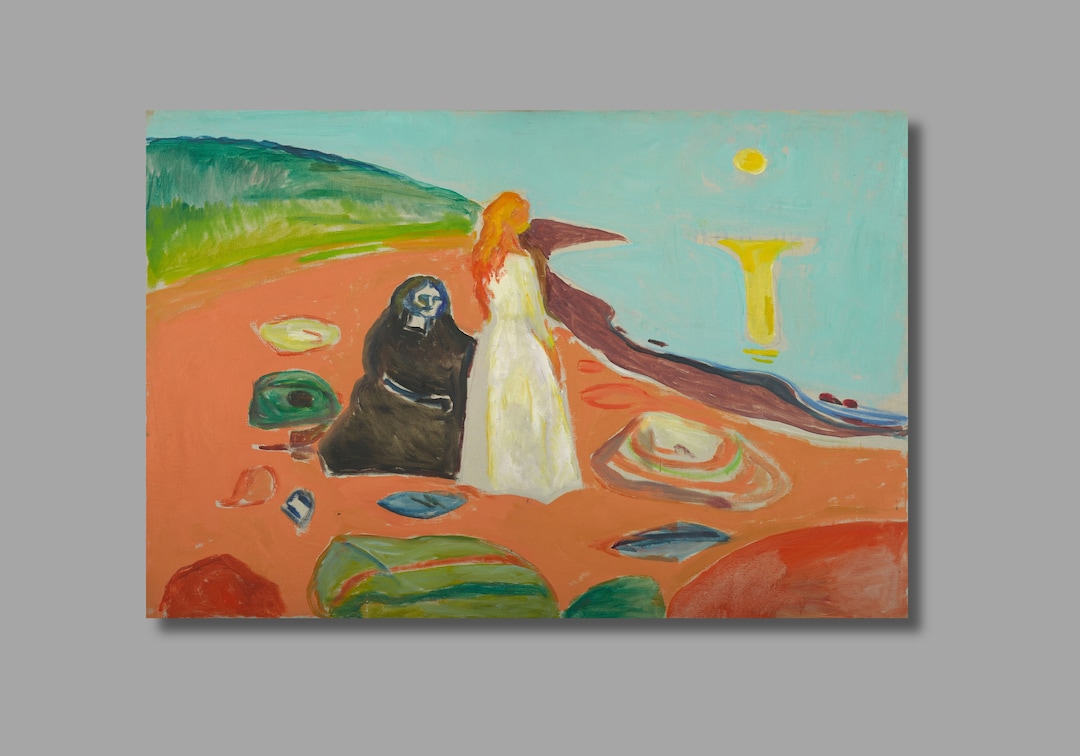 Edvard Munch Two Women on the Shore Art Print, Edvard Munch Canvas Wall ...
