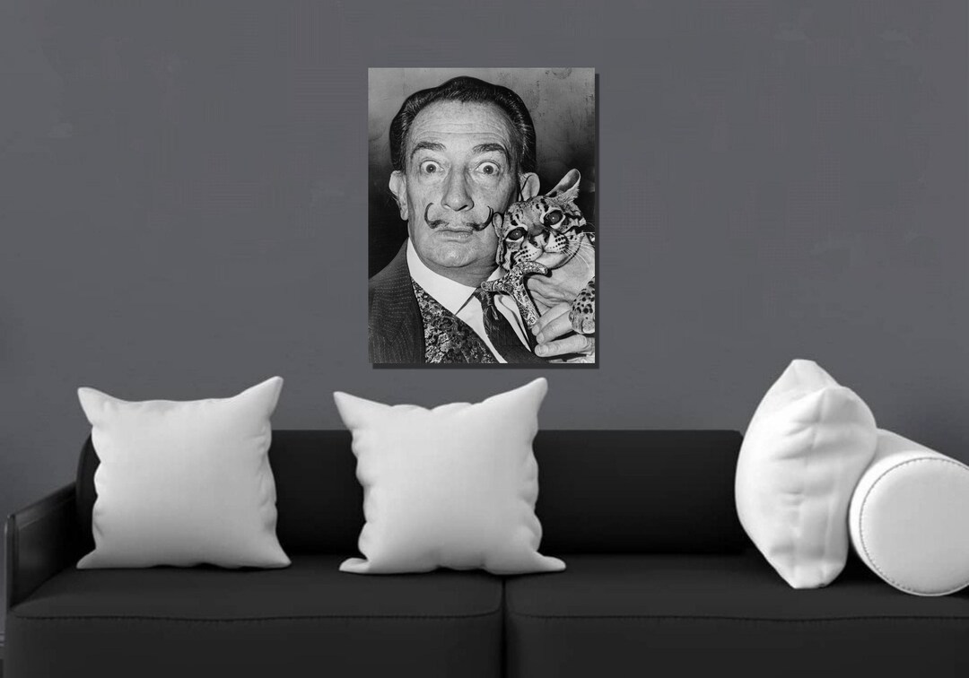 Salvador Dalí Canvas Poster,dalí in the 1960s,sporting His ...