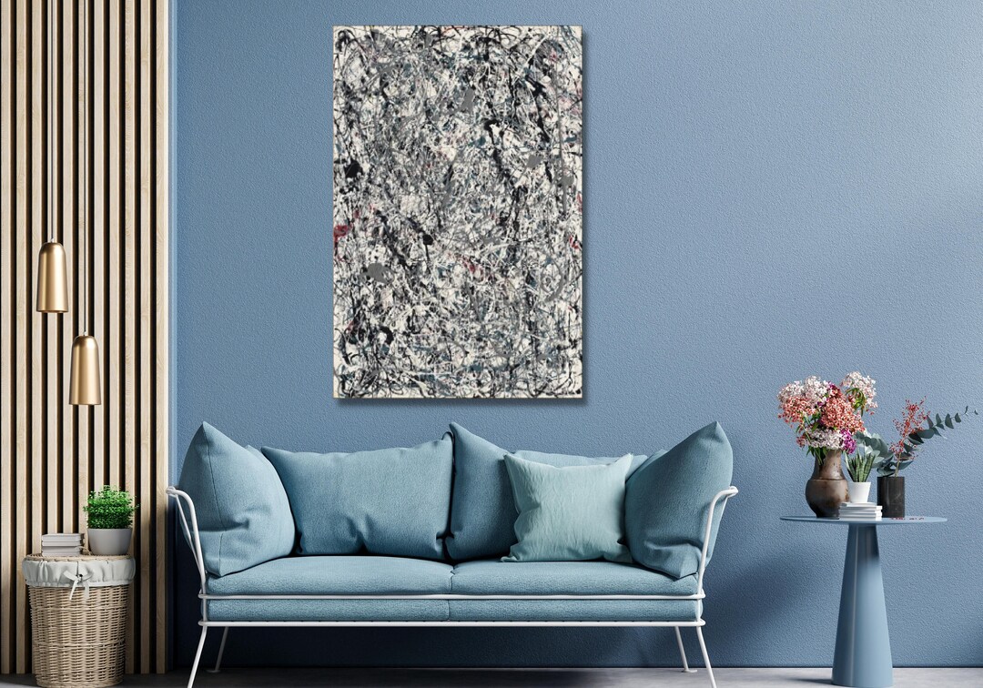 Jackson Pollock Number 19 Art Print: Abstract Canvas Wall Decor - Etsy