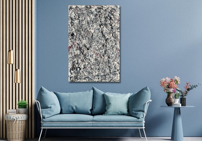 Jackson Pollock Number 19 Art Print: Abstract Canvas Wall Decor - Etsy