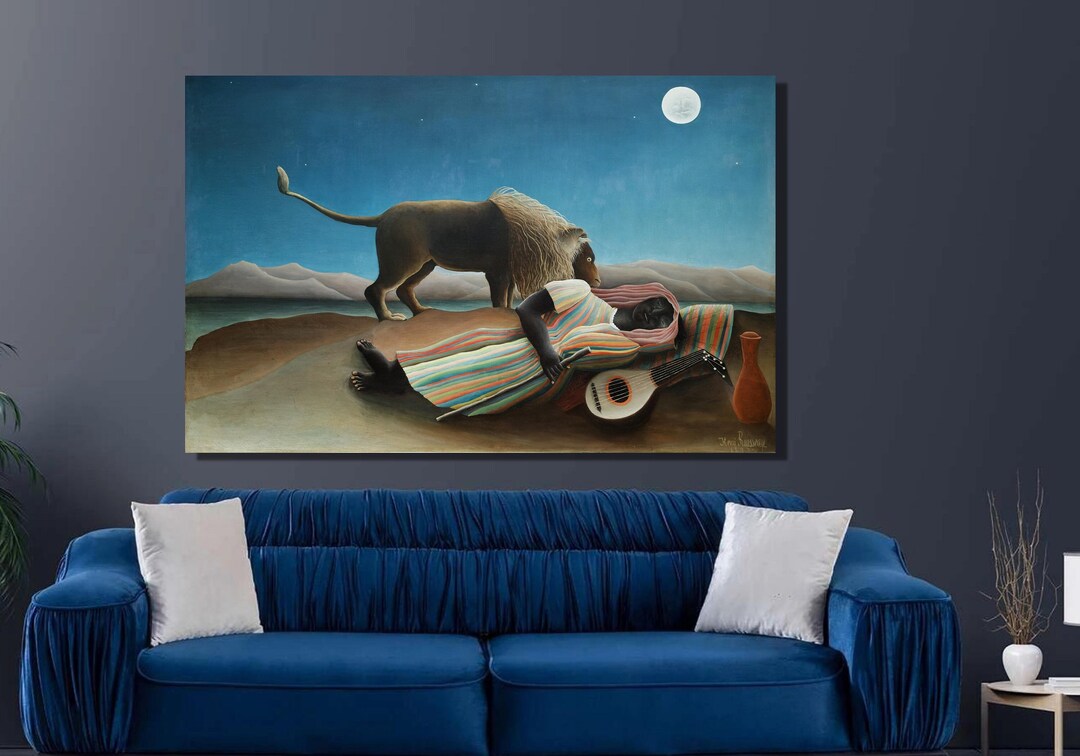 Henri Rousseau the Sleeping Gypsy Art Print,rousseau Canvas Painting ...