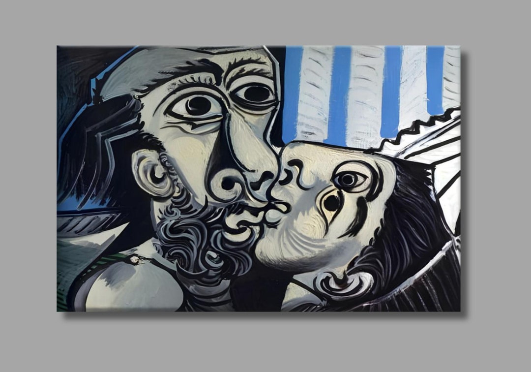 Pablo Picasso the Kiss Art Print, Le Baiser Pablo Picasso Canvas Wall ...