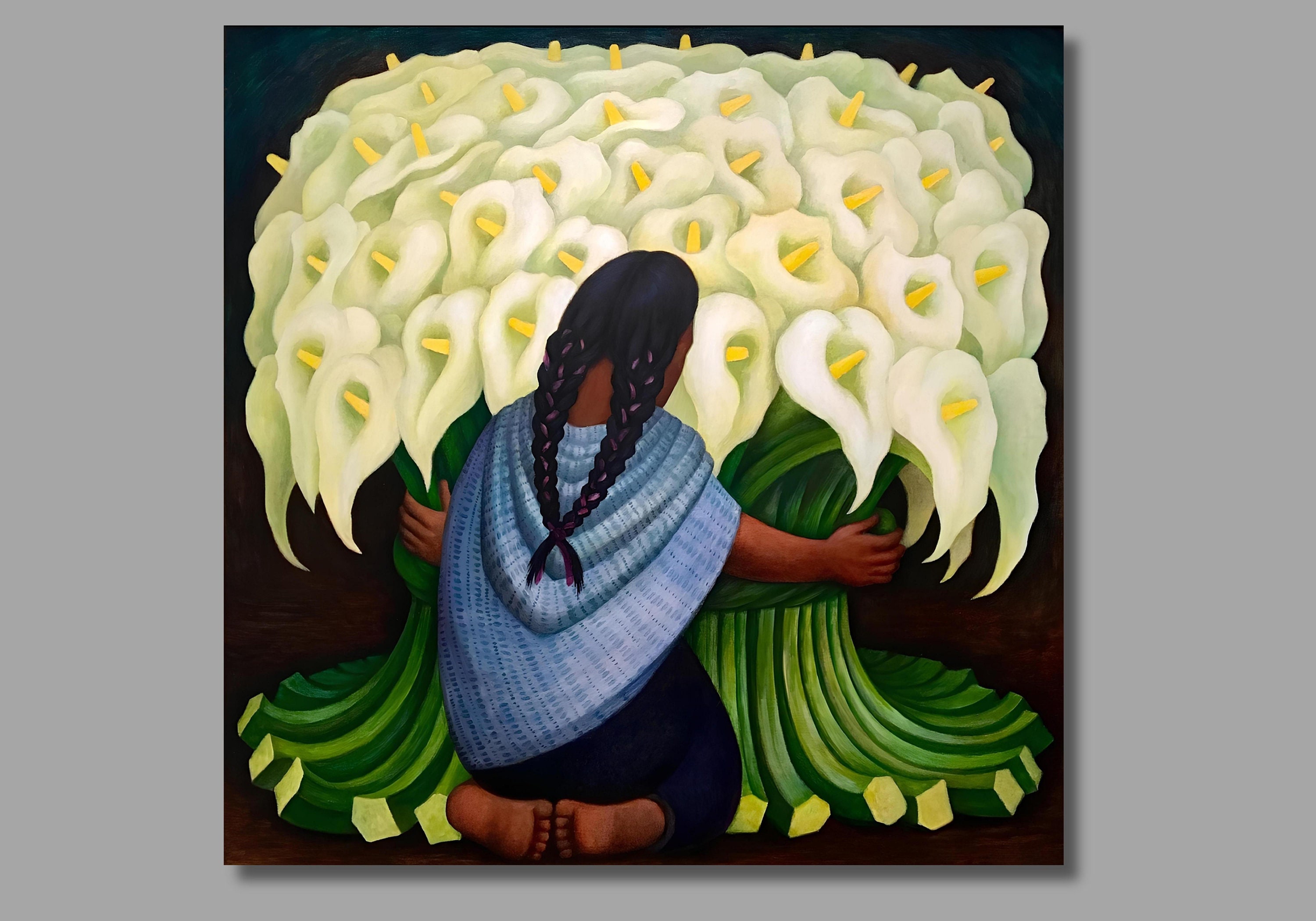 Diego Rivera the Flower Seller, 1941 Art Print, Diego Rivera Canvas ...