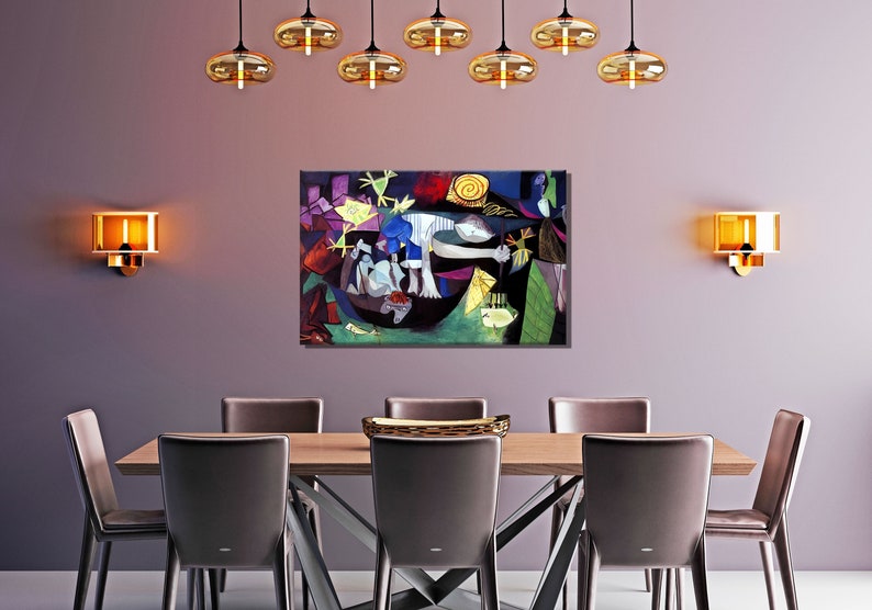 Pablo Picasso Night Fishing at Antibes Art Print, Pablo Picasso Canvas ...