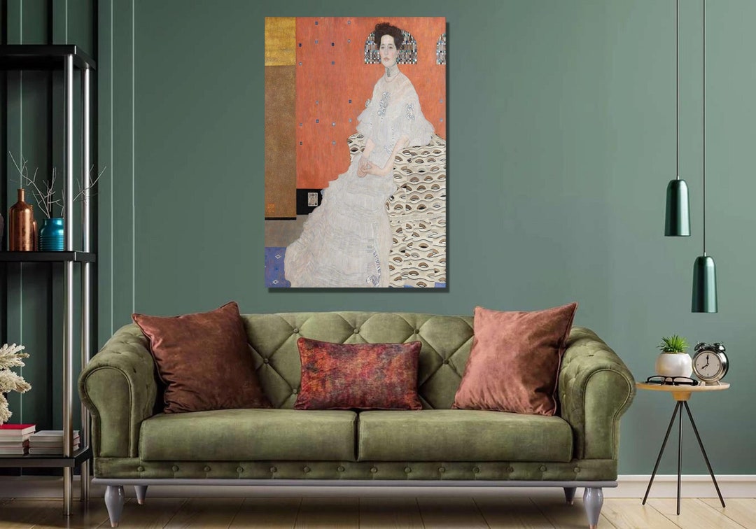 Klimt Fritza Riedler Portrait: Art Nouveau Canvas Print - Etsy
