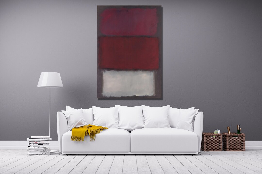 Mark Rothko Untitled, 1960 Burgundy Black Art Print,canvas Wall Art ...